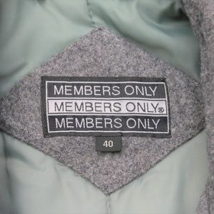 Members Only | Jackets & Coats | 8s Members Only Dark Gray Wool Bomber ...